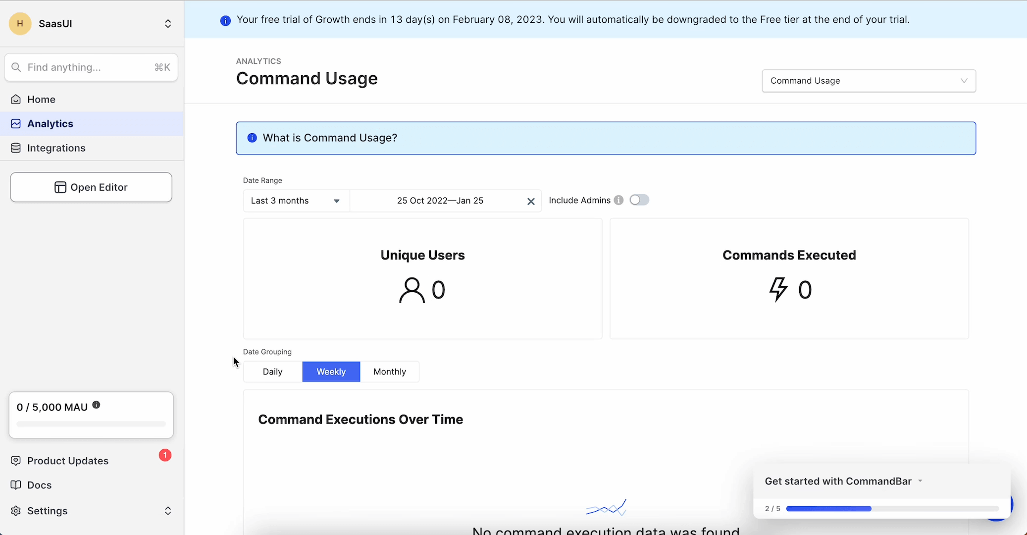 CommandBar | UI, UX Design | SaaS | Application Design | saas ui
